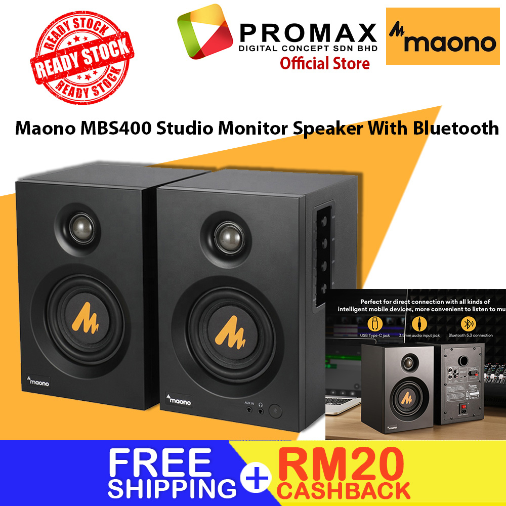 Maono MBS400 Studio Monitor Speaker With Bluetooth - Pair ( MBS-400 / MBS 400 ) | Shopee Malaysia