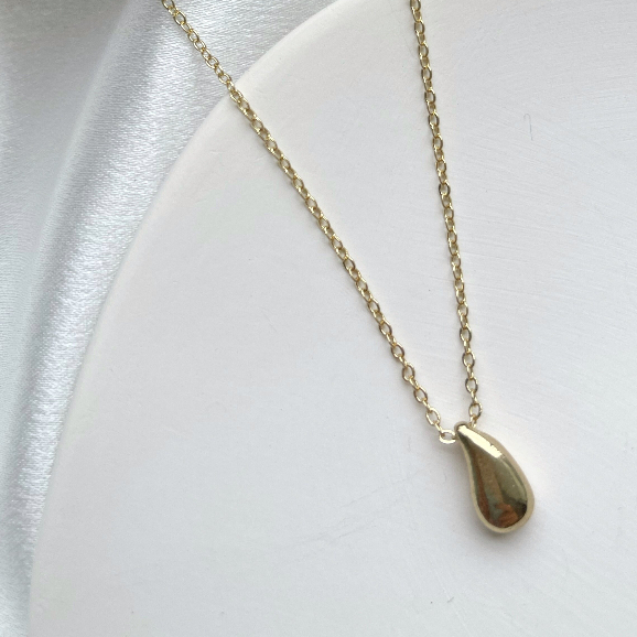Droplet Necklace (Gold) | Shopee Malaysia