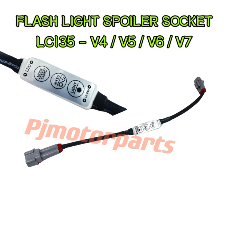 LC135 NEW V4 V5 V6 V7 - SOCKET REAR FLASH LIGHT SPOILER LAMP / LAMPU ...
