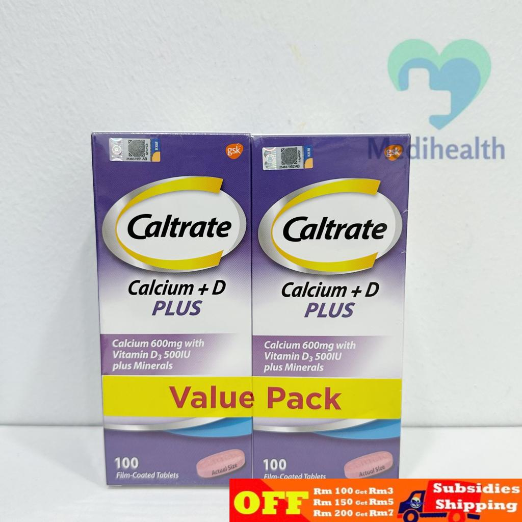 Caltrate Calcium+D 600 Plus Tablets (2X100'S) | Shopee Malaysia