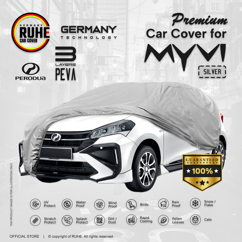 PERODUA MYVI Car Cover Outdoor Protection Waterproof Resistant Rain ...