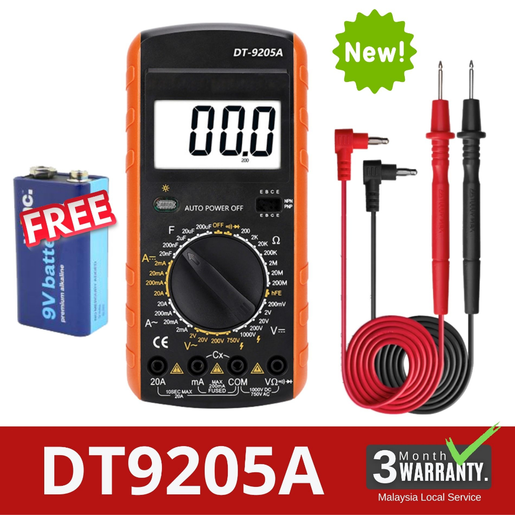 XL-830L Digital Multimeter with LCD Backlight AC/DC Voltmeter Ammeter ...