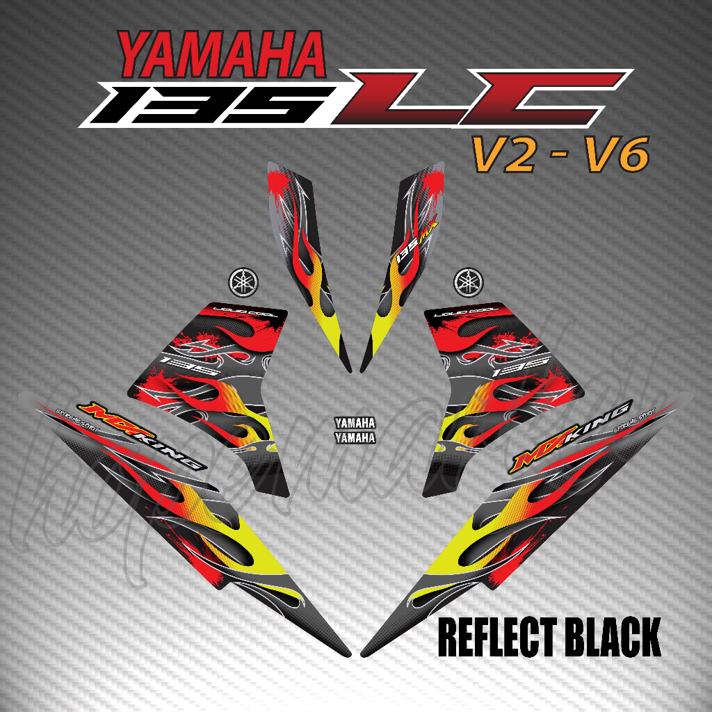 STRIPE MOTOR PANTULAN CAHAYA YAMAHA LC135 NEW V2 - V7 TRIBAL X FIRE ...