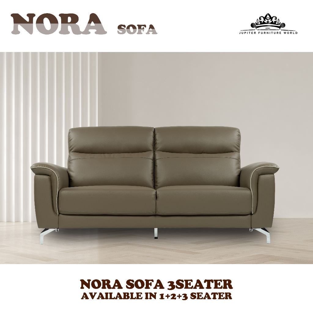 Jupiter Furniture World [JFW-NORA SOFA] 3 SEATER SOFA/ CASA LEATHER SOFA /LIVING ROOM SOFA/ SOFA ...