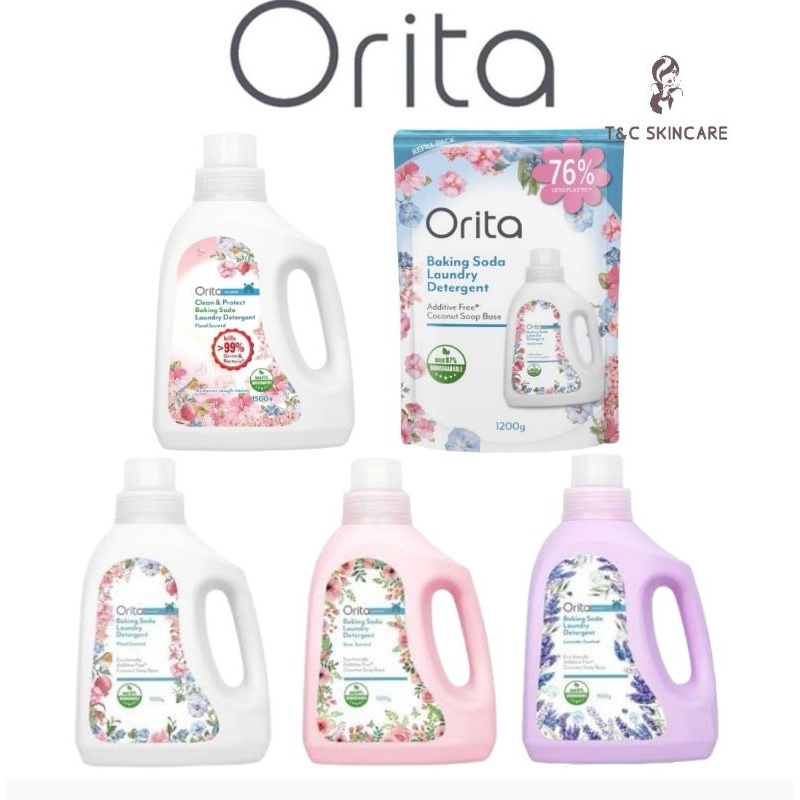 ORITA Baking Soda Laundry Detergent 1.5kg/Refill Pack 1.2kg | Shopee ...