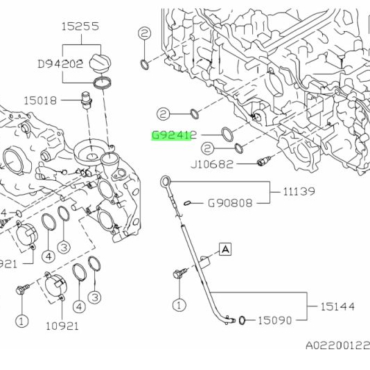 Genuine Subaru FA FB Timing Chain Cover O Ring 806924120 BRZ XV ...