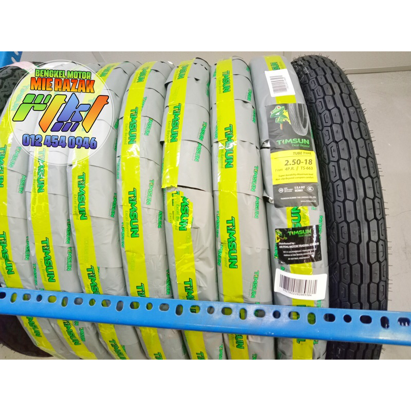 TIMSUN SET TIRE WITH INNER TUBE 2.50-18 (TS-663) TIMSUN 100% GENUINE ...