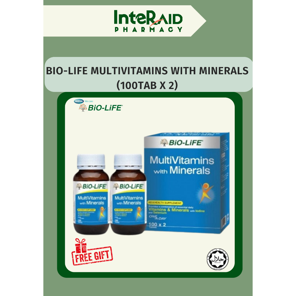 BIO-LIFE MULTIVITAMINS WITH MINERALS 100Sx2 | Shopee Malaysia