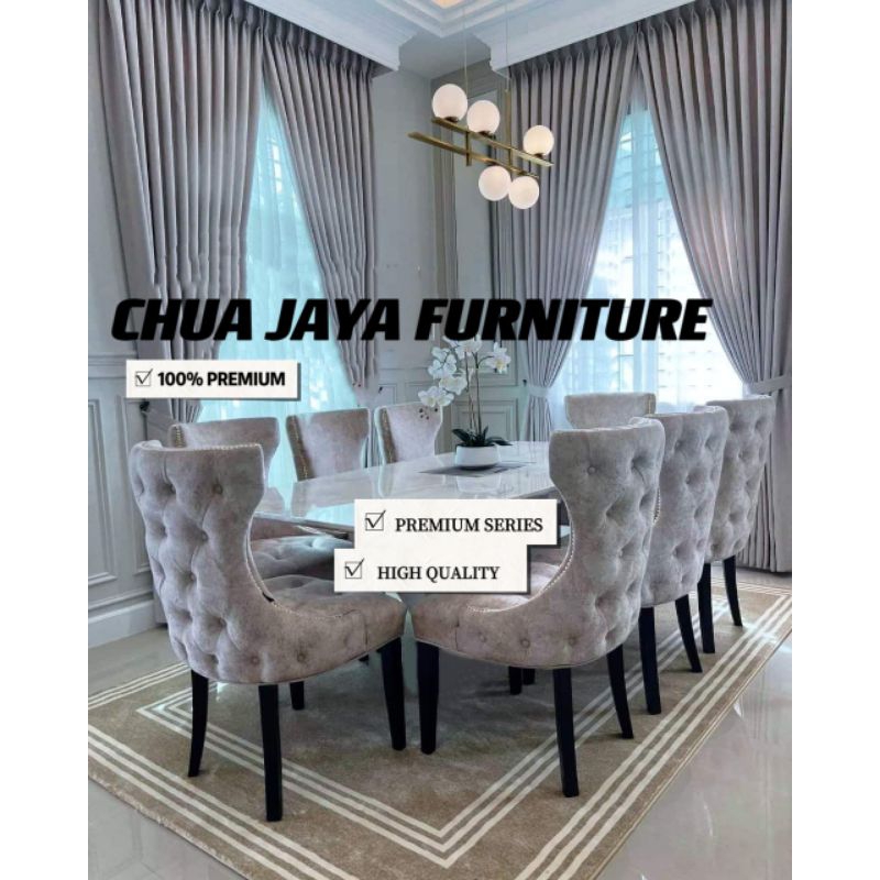 (Diamond Belakang)Chesterfield Butterfly Dining Set 8+1 & 6+1 (Dining ...