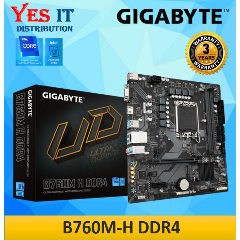 [COMBO SET] GIGABYTE B760M-H MOTHERBOARD INTEL B760 CHIPSET +14th GEN ...