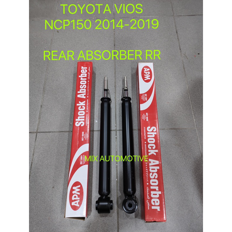 ORIGINAL 100% APM TOYOTA VIOS NCP150 NSP151 (2014>2019) REAR ABSORBER ...