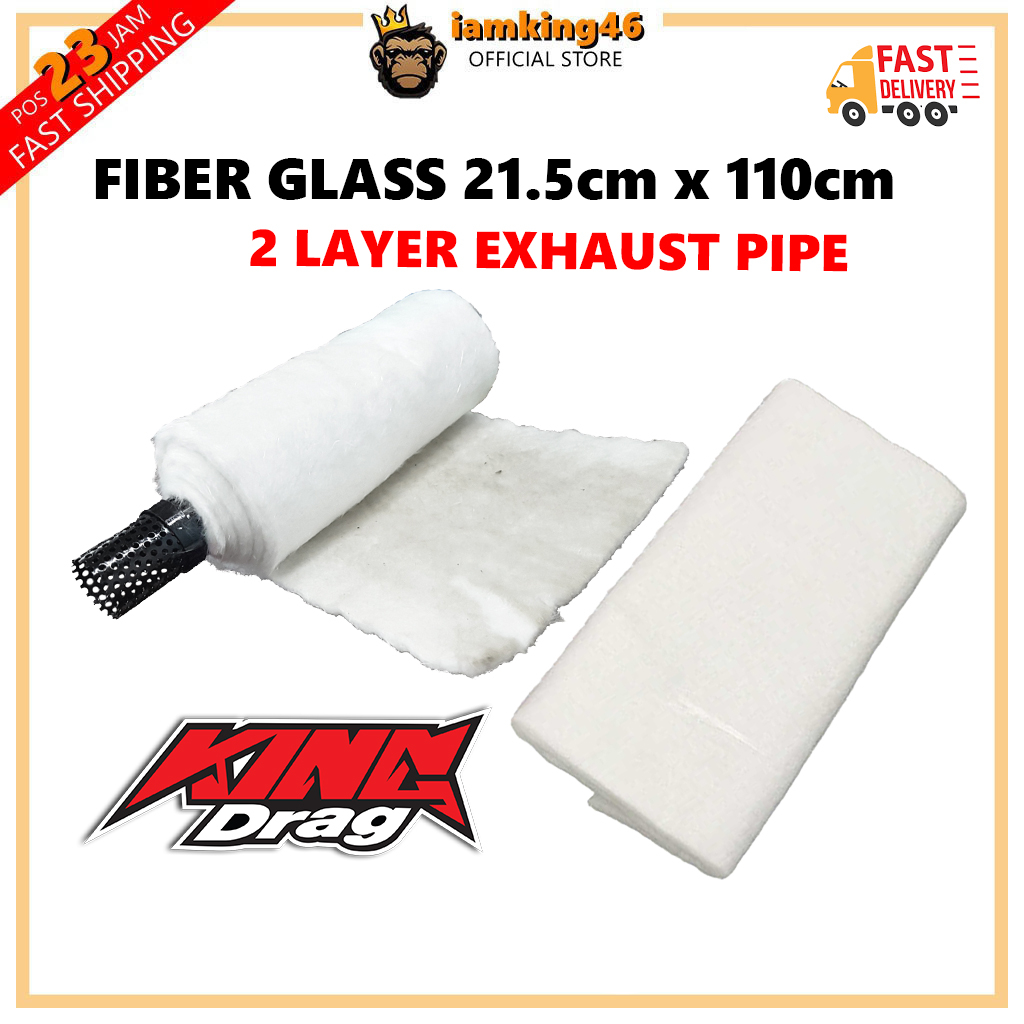 Espada Racing White Fiberglass 2 Layer Exhaust Pipe Ekzos 21.5cm x ...