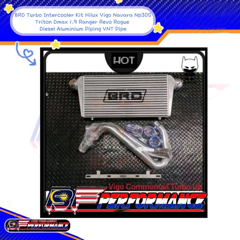 BRD Turbo Intercooler Kit Hilux Vigo Navara Np300 Triton Dmax 1.9 ...