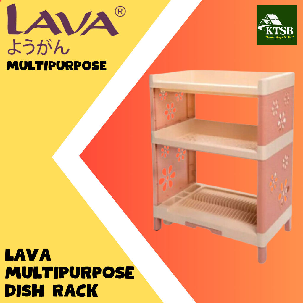 LAVA MULTIPURPOSE DISH RACK/ RAK PELBAGAI GUNA /2TIER/3 TIER | Shopee ...