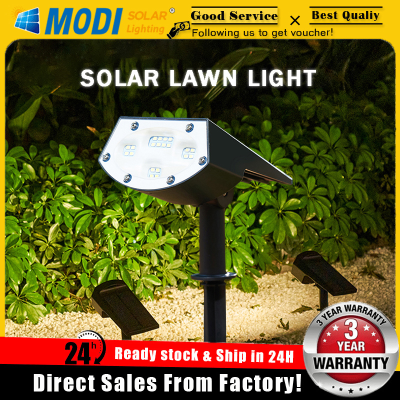 MODI Solar Landscape Spotlight Outdoor 20 LED Lawn Lamp IP65 Waterproof ...