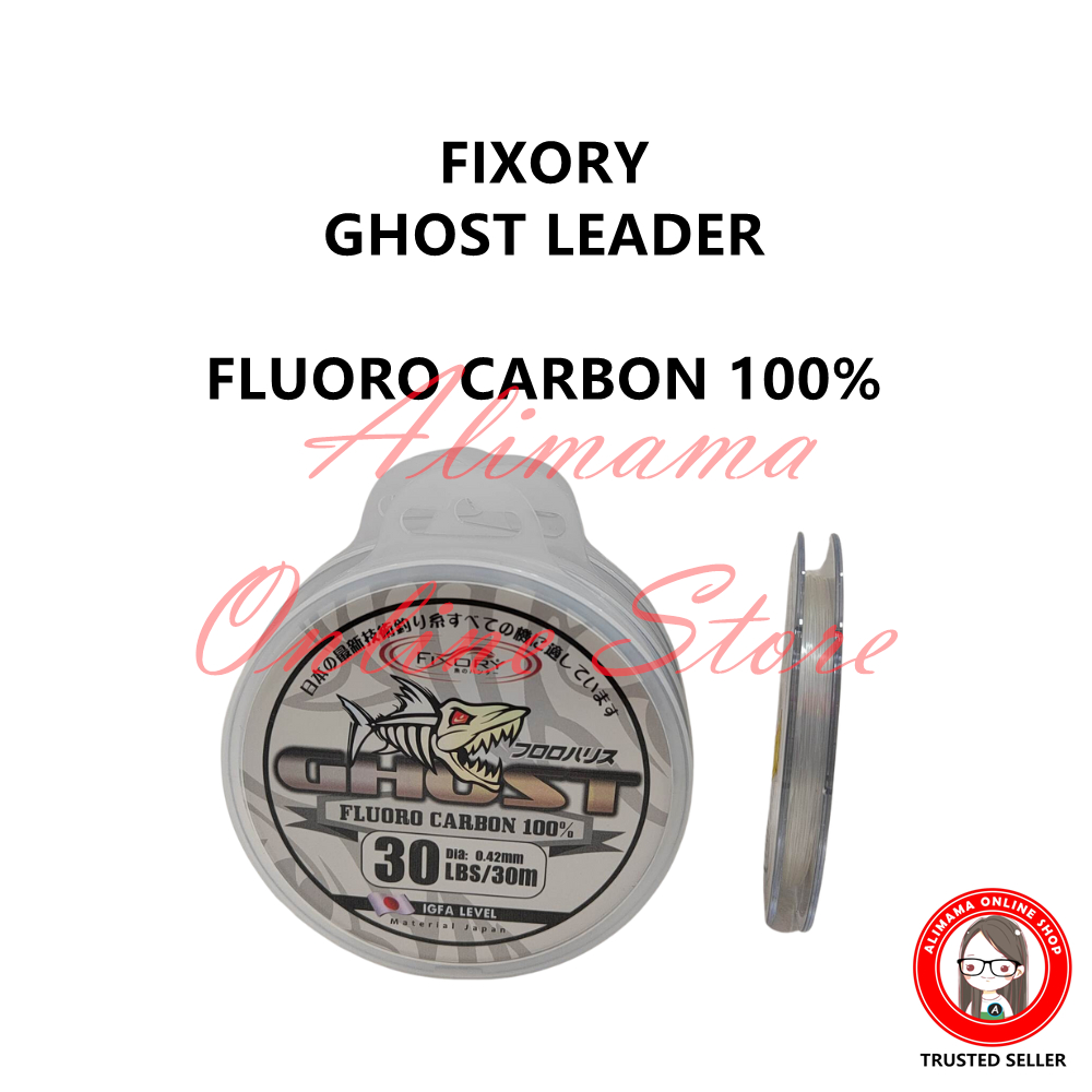 FIXORY GHOST 100% FLUOROCARBON LEADER LINE 30M FRESH & SALTWATER ...