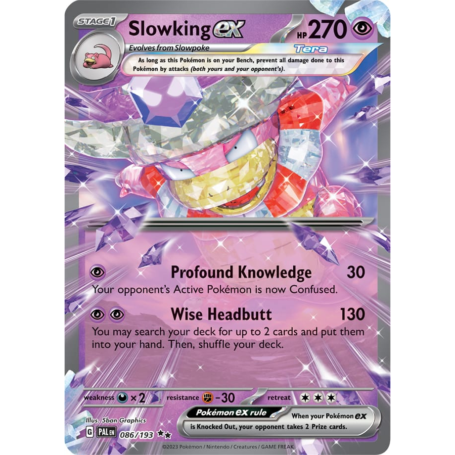 Pokemon TCG SV02 Paldea Evolved 086/193 Slowking ex Double Rare Foil ...