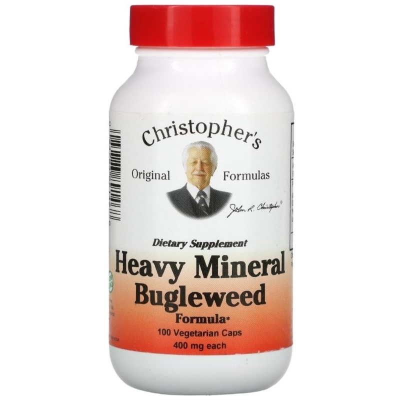 Christopher's Original Formulas, Heavy Mineral Bugleweed Formula, 375 mg, 100 Vegetarian Caps ...