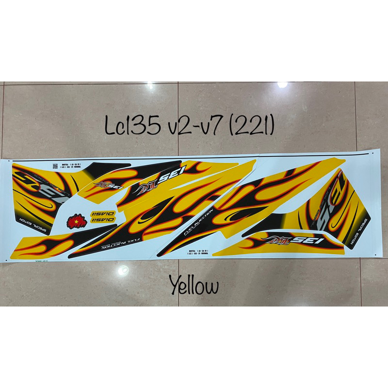 Yamaha lc135 v2 v3 v4 v5 v6 v7 body sticker api edisi | Shopee Malaysia