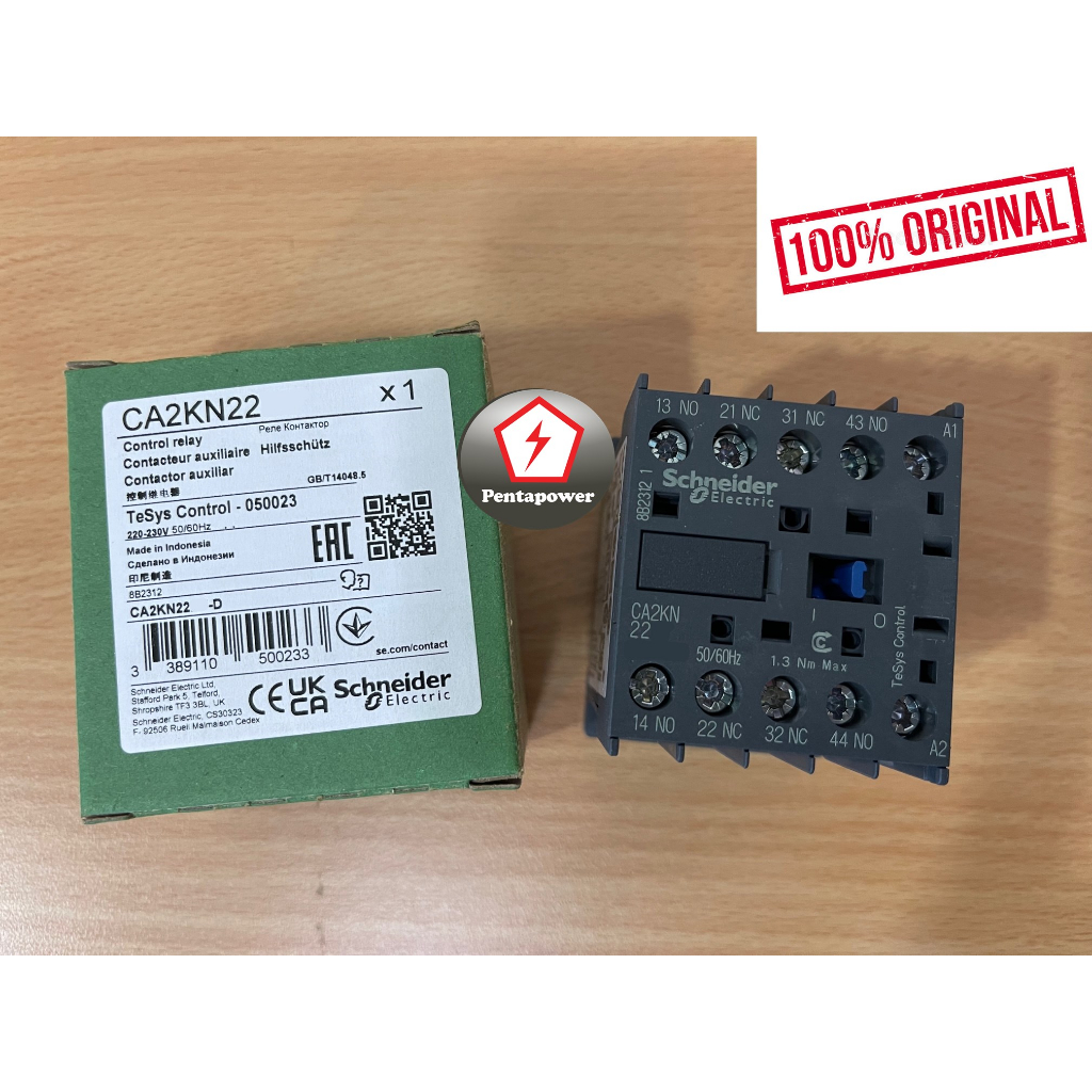 SCHNEIDER CA2KN22 TeSys K control relay - 2 NO + 2 NC - | Shopee Malaysia