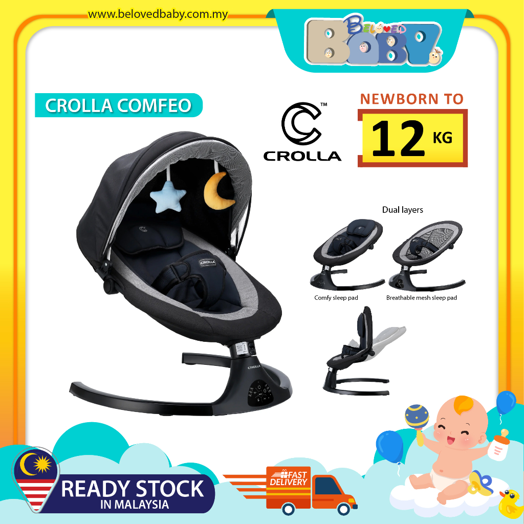 Crolla Comfeo Baby Swing with Accessories Set (Newborn to 12kg ...