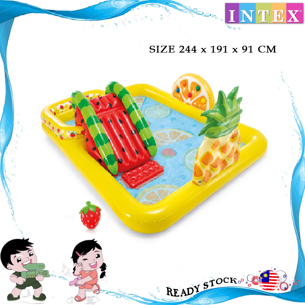 [ NEW ]INTEX Theme Fun Fruity Inflatable Play Center Children Swimming ...