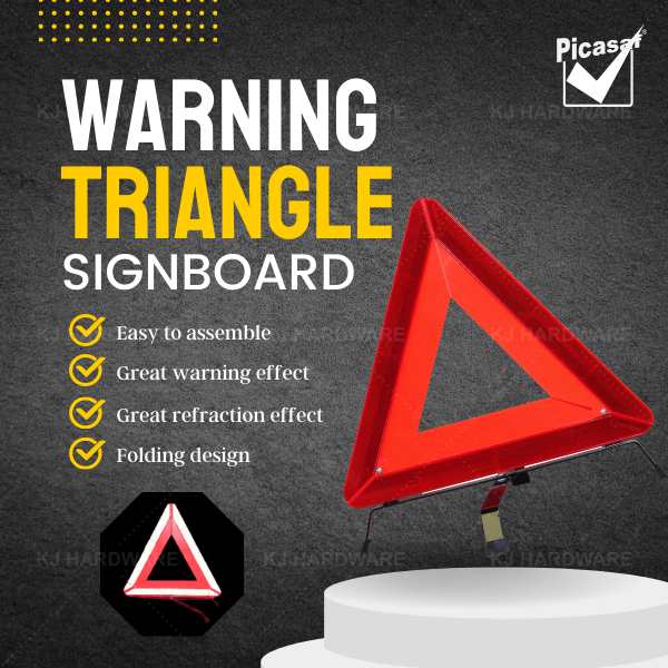 "PICASAF" Safety Warning Triangle Signboard (with hard case) | Shopee ...