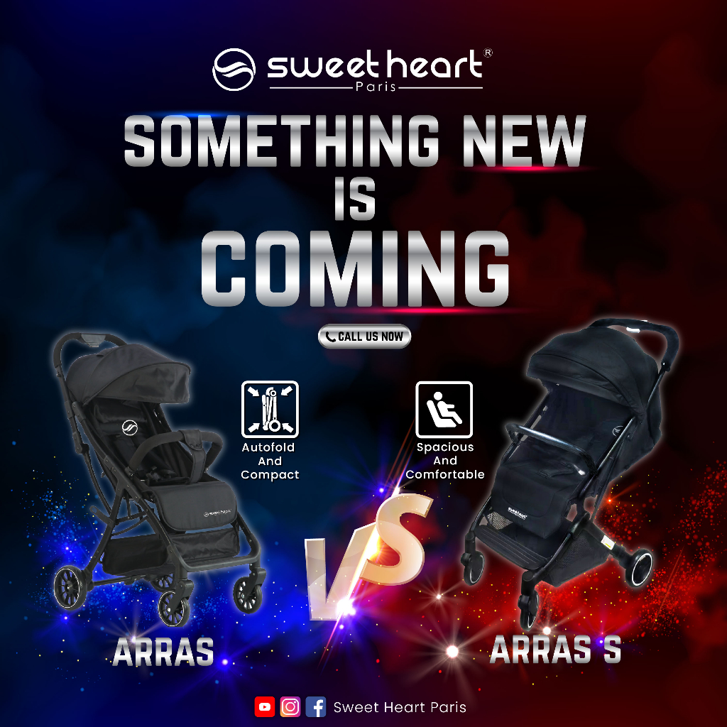 Sweet Heart Paris ARRAS Auto Fold City And Travel Styling Baby Stroller ...