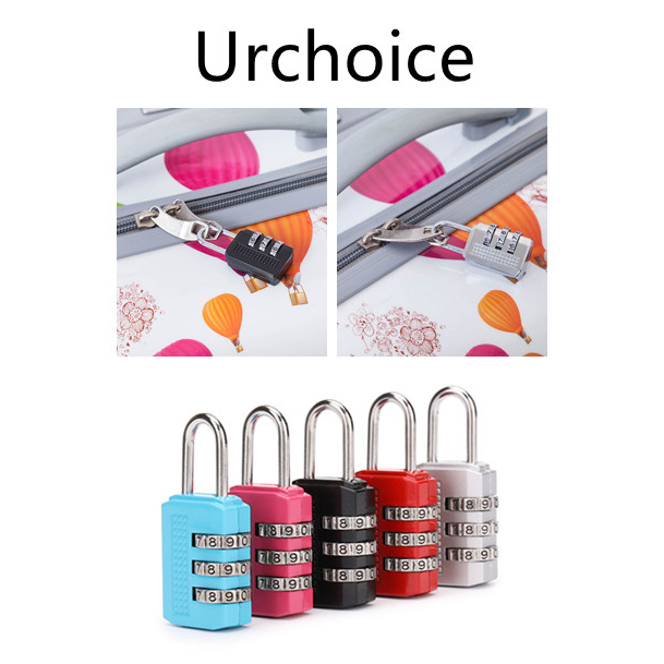 [READY STOCK] 3 Digit Password Lock Travel Luggage Lock Resettable ...