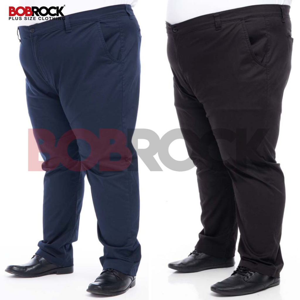 Plus Size Pants #8205 | Plus Size Regular Fit Stretchable Cotton Pants ...