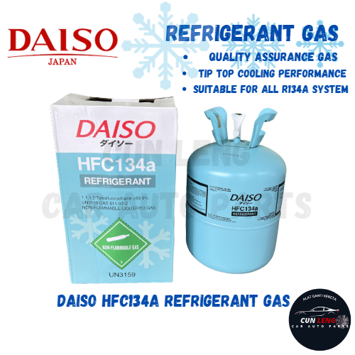 Fresco • Daiso • Sanmei • Solchem • HFC R134 R134A Refrigerant Gas Car Fluid Oil Treatment Gas ...