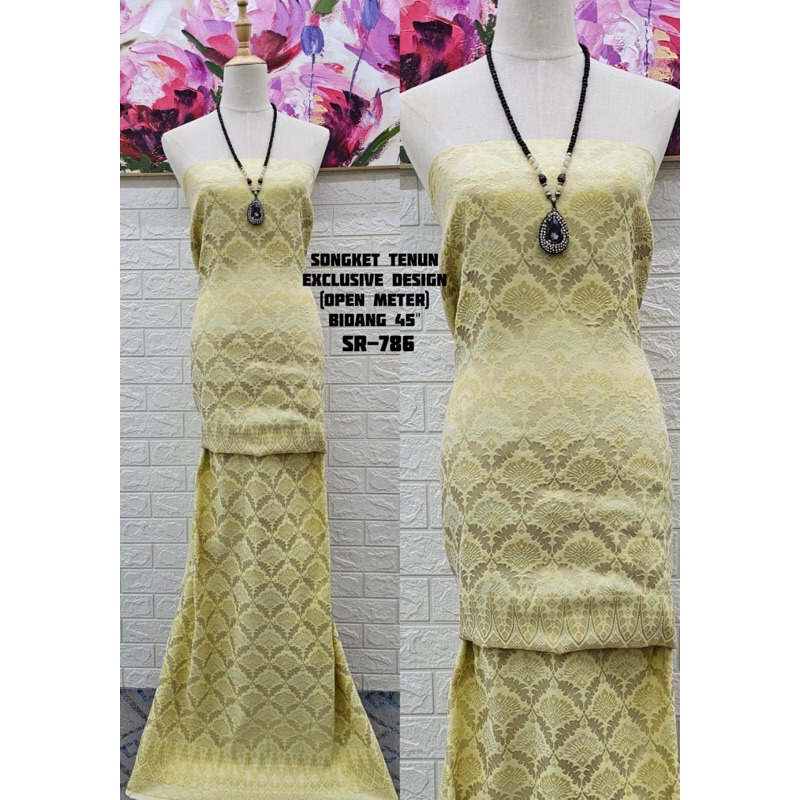 ORIGINAL🔥🔥SONGKET TENUN ASLI BUNGA PENUH EXCLUSIVE🔥 | Shopee Malaysia