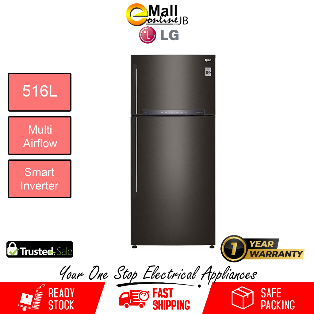 LG 2 Door Fridge With Inverter Linear (475L) GN-H602HXHM | Peti Sejuk | Shopee Malaysia