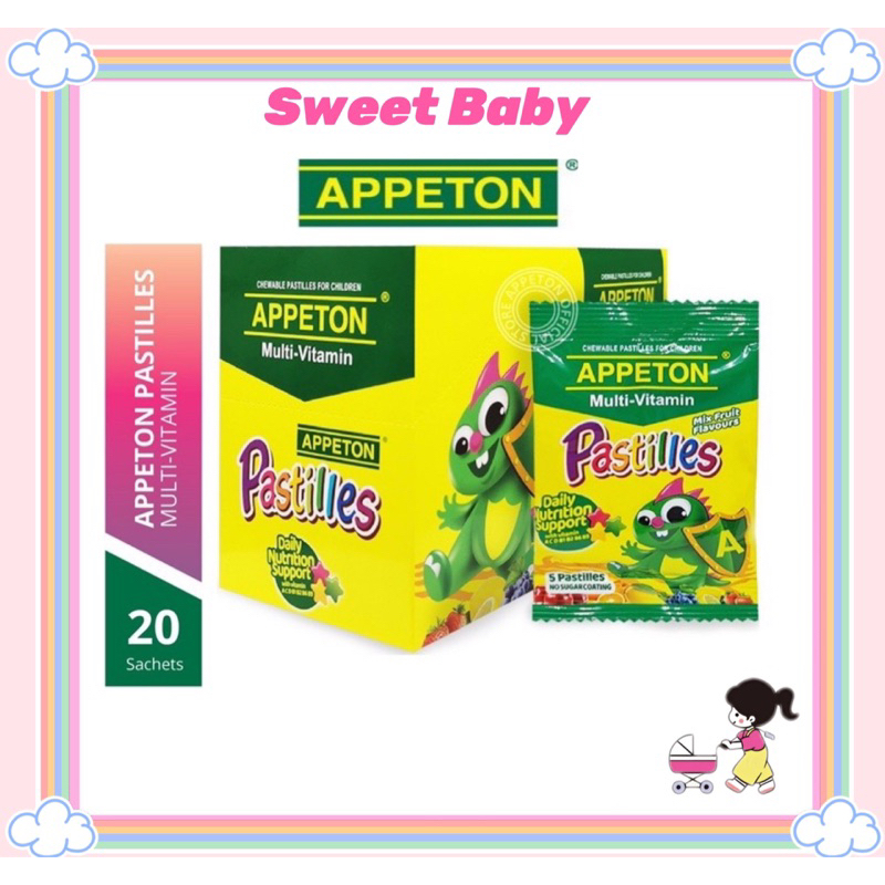 Appeton Multi-Vitamin Pastilles 1 Box (5s x 20 sachets) Mix Flavours ...