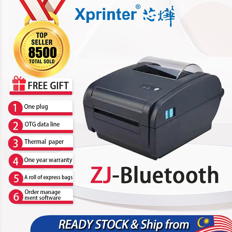 ZJ AWB A6 Thermal printer Mini printer打印机Mobile Bluetooth printer Label ...