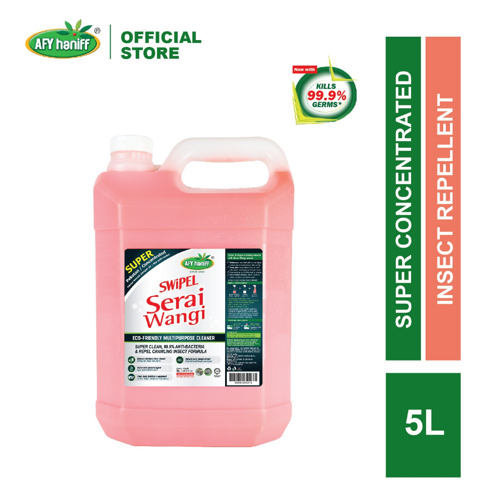 Afy Haniff SWiPEL® Serai Wangi Pati Pekatan Concentrated Liquid 5 Liter ...