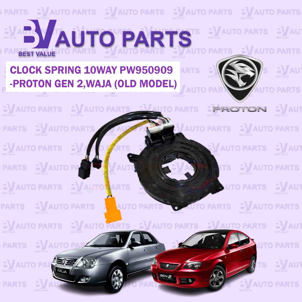 ORIGINAL CLOCK SPRING PROTON GEN2 WAJA OLD MODEL PW950909 10 WAY ORANGE ...