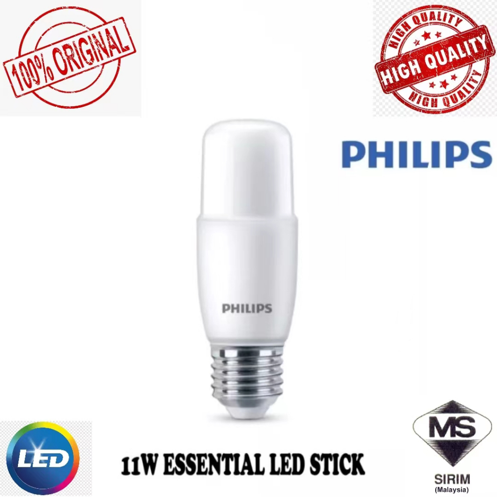 Philips LED Stick Bulb 11W ESSENTIAL | Shopee Malaysia