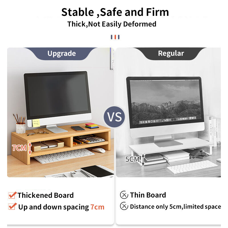 NR Computer Monitor Rack Stand Screen Increase Height Shelf Desktop ...