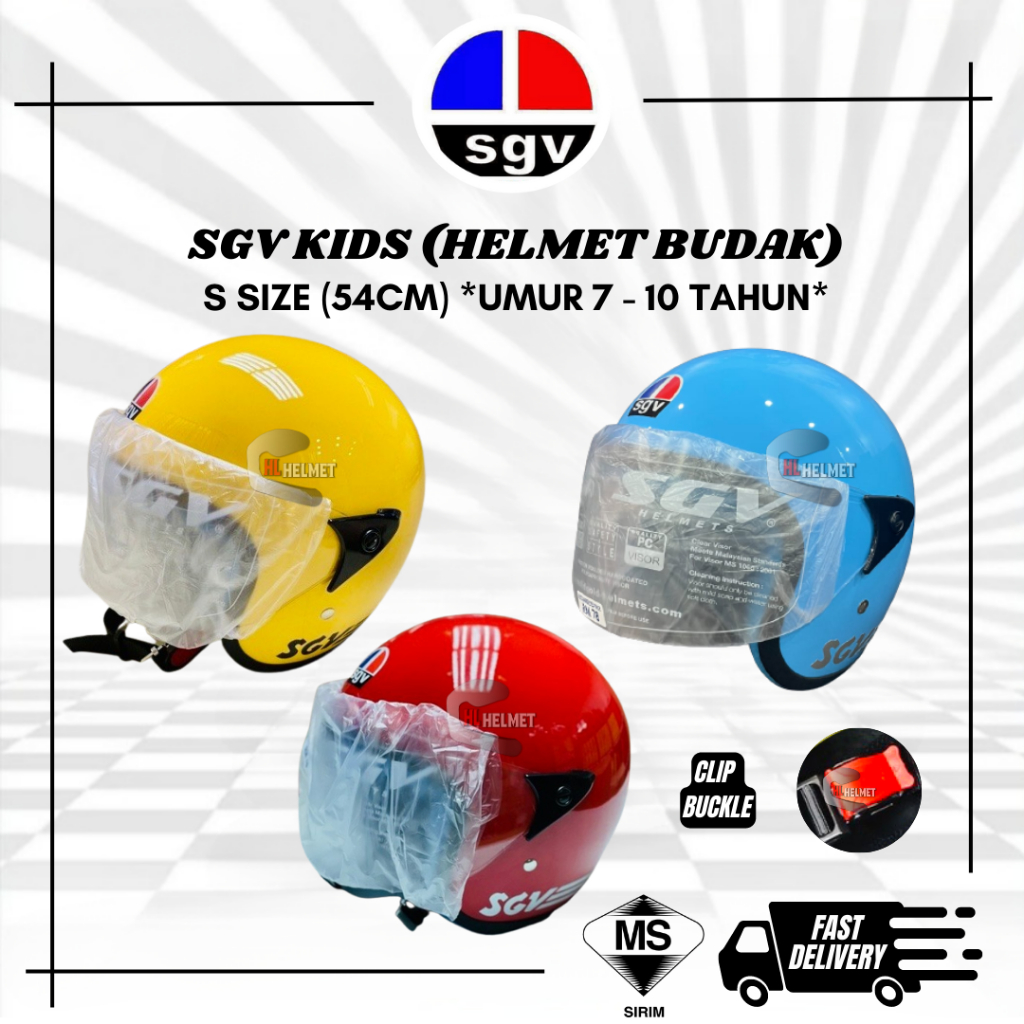 SGV KIDS VISOREX HELMET ( (Topi Keledar budak Children Helmet Sirim ...
