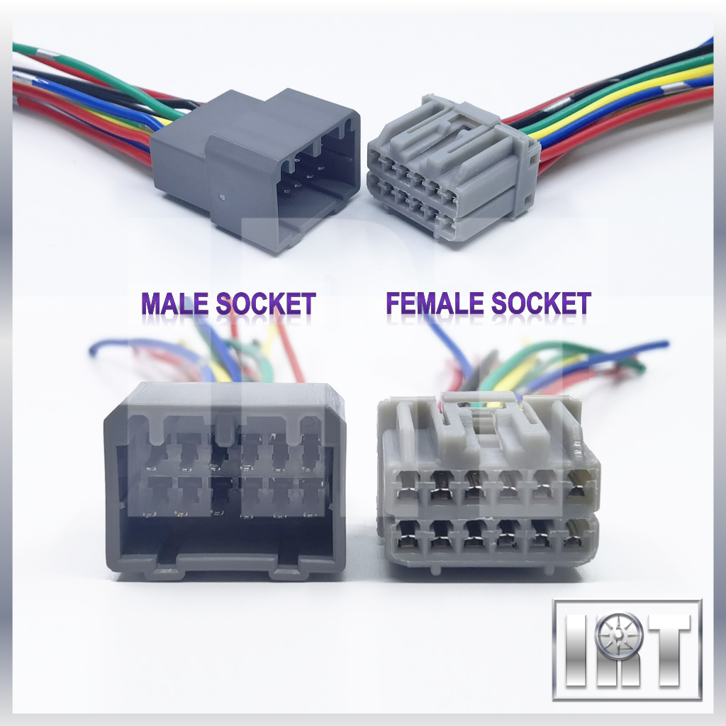 12 Pin ECU Socket Evo 4AG Corolla AE92 1JZ Soket Kereta Wire Wiring ...