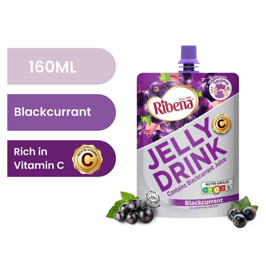 Ribena Blackcurrant Jelly Drink 160ml - By Pack (Ready Stocks) | Shopee ...