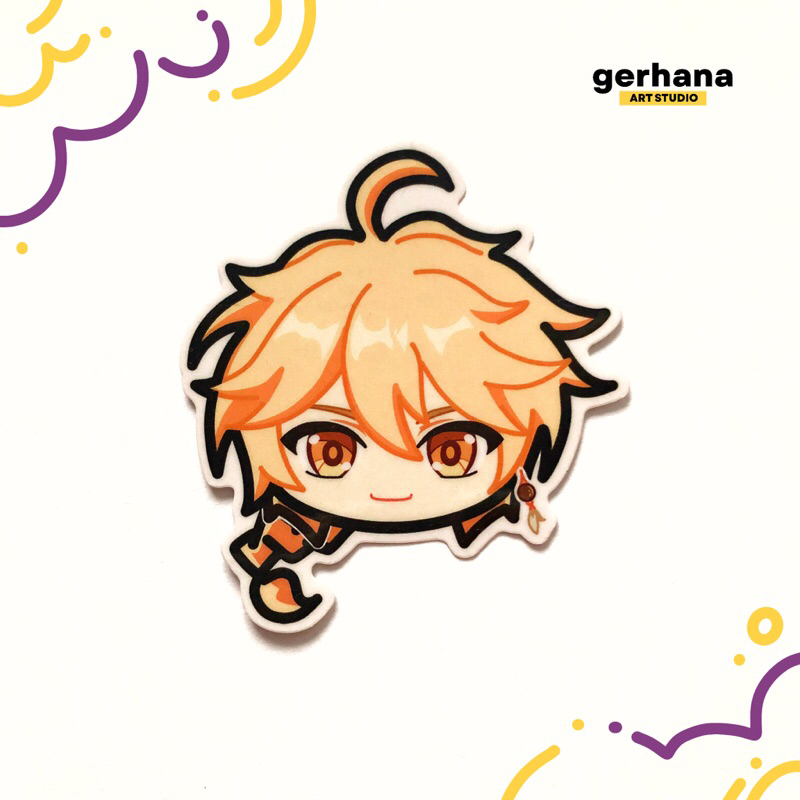Genshin Impact Chibi Stickers | Aether Kokomi Heizhou Hutao Ganyu ...