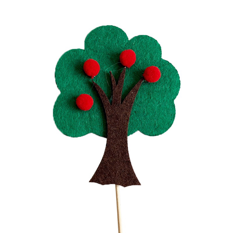 Woodland Green Trees Cake Topper, Handmade Woodland Theme Cake ...