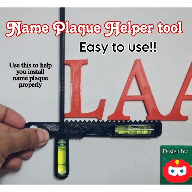 Balancing tool for name plaque(memudahkan pemasangan name plaque ...