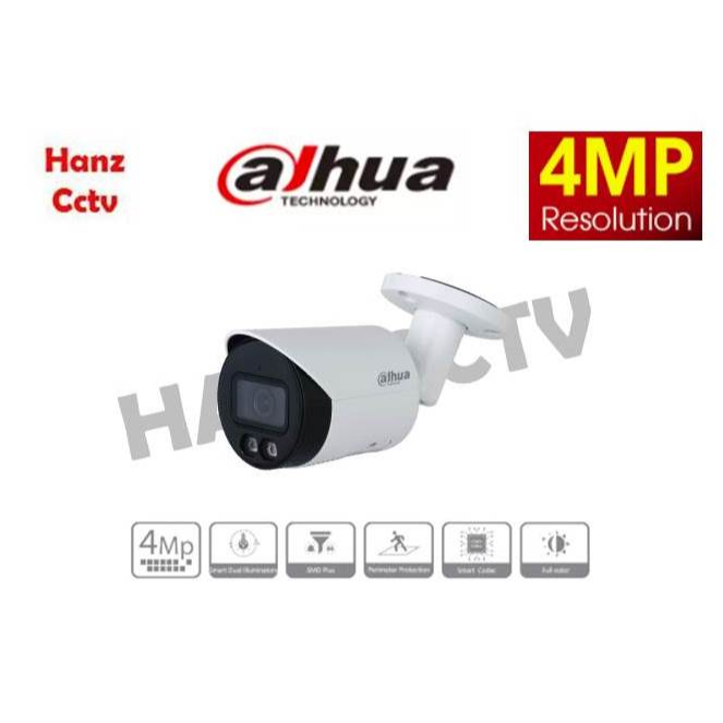 DAHUA IPC-HFW2449S-S-IL 4MP Smart Dual Illumination Fixed-focal Bullet WizSense Network Camera ...