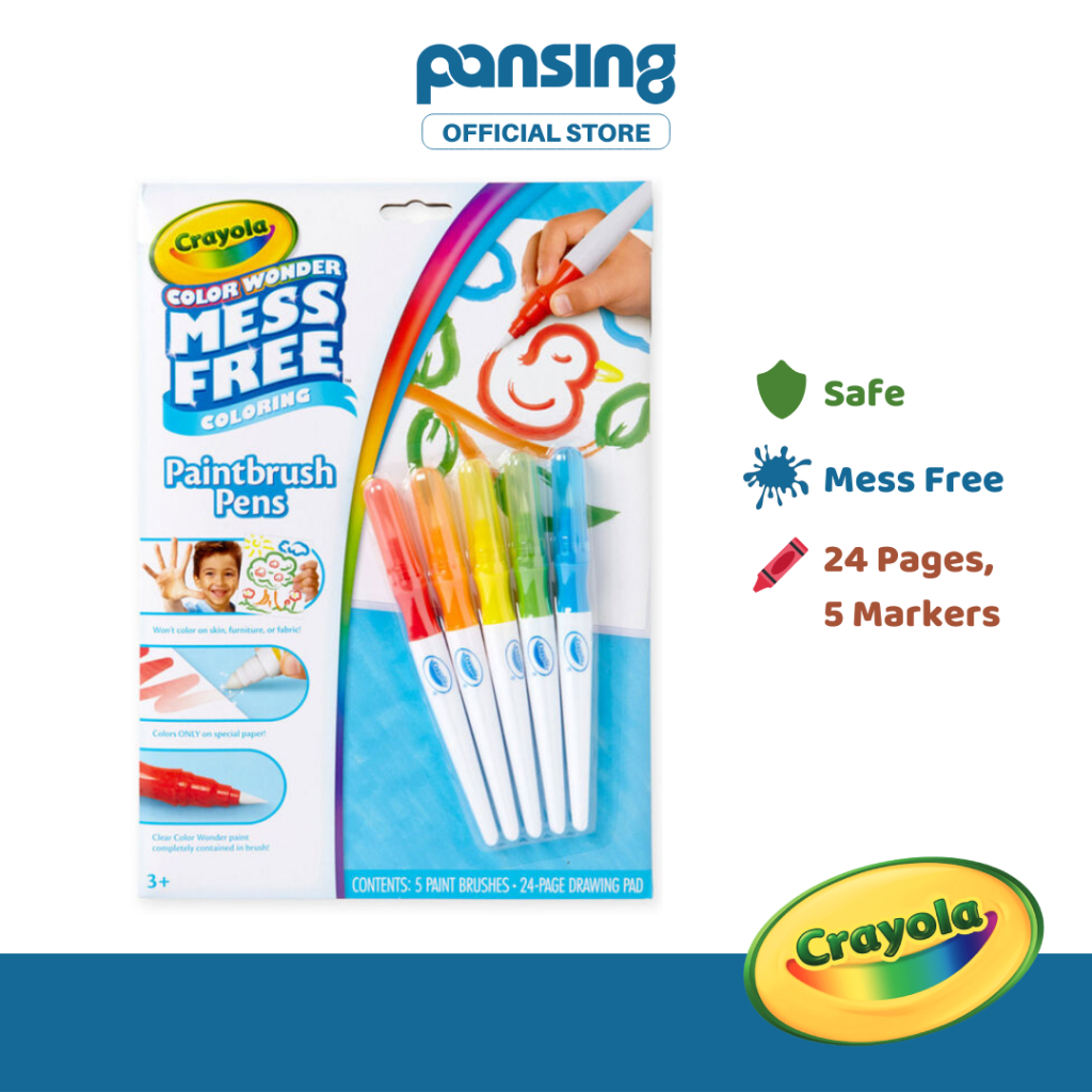 Crayola Color Wonder Mess Free Paintbrush Pens and Paper | Shopee Malaysia