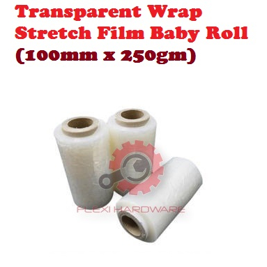 Transparent Wrap Stretch Film Baby Roll Packing Material (100mm x 250gm ...