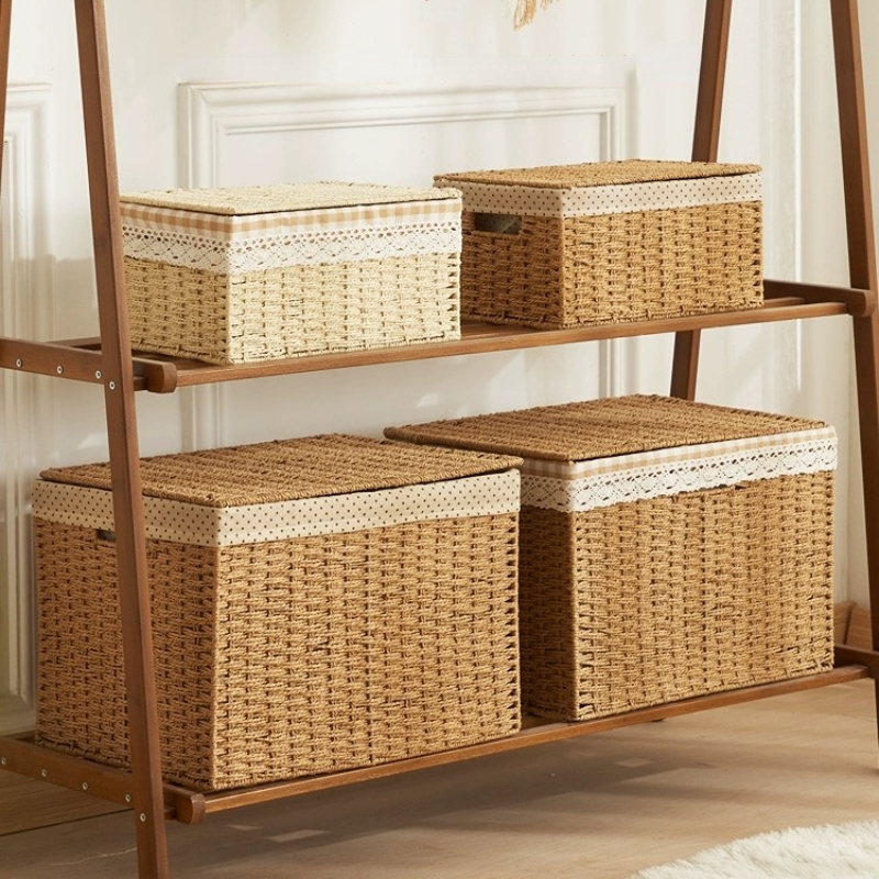 Ready Stock⚫SONDER⚫ Foldable Storage Basket with Lid & Handle for ...