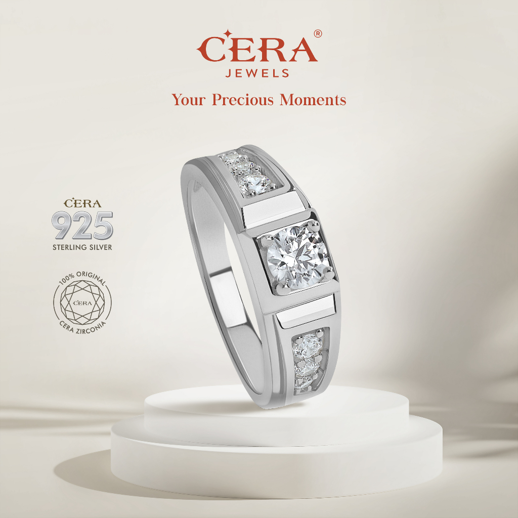 CERA 925 Classic Silver Palladium Gent Ring CG1018-F | Shopee Malaysia